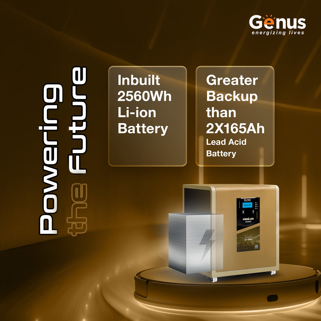 Compact li-ion battery inverter-Genus MaxiLion 2400VA for home – Genus ...