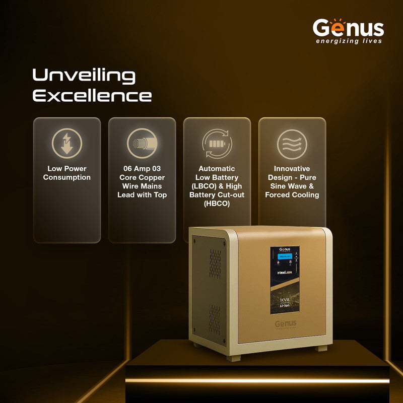 Buy Genus MaxiLion 1000VA-integrated li-ion battery inverter – Genus ...